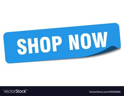 Shop now sticker shop now label Royalty Free Vector Image