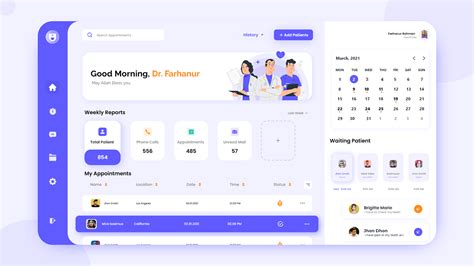 Doctor Appointment Dashboard UIUX Design On Behance