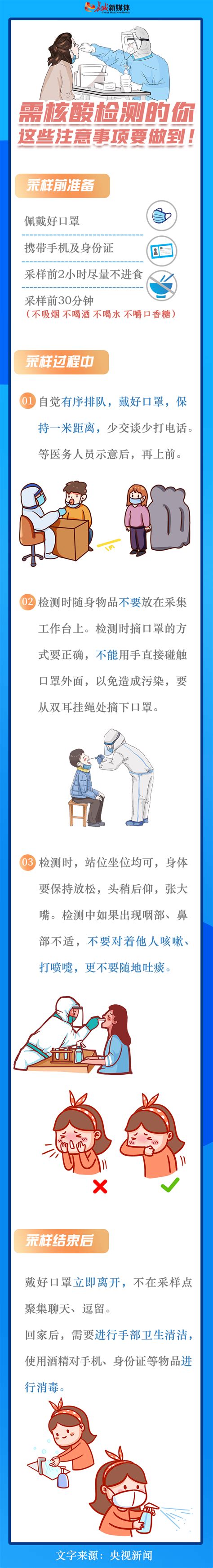 长图 请注意！核酸检测时个人防护要点莫亚校对长城