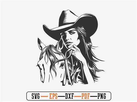 Cowgirl Silhouette Svgcowgirl Horse Svg Graphic By Craftpioneer