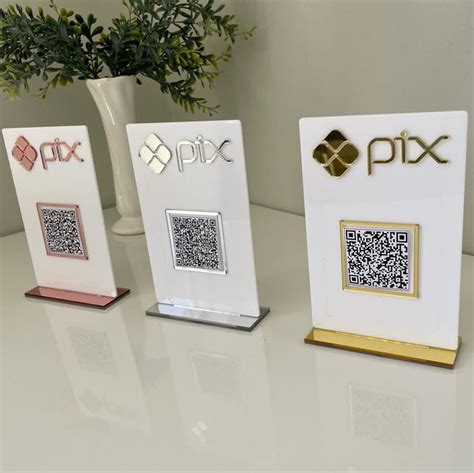 Placa Display MINI QR CODE em Acrílico Compre online e parcele em vezes sem juros