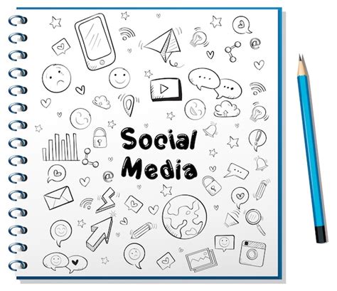 Free Vector Hand Drawn Doodle Icons On Notebook
