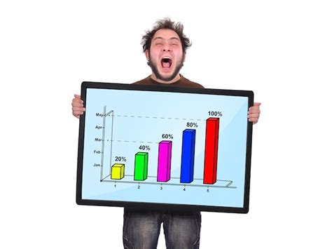Premium Photo Crazy Man And Graph Premium Photo Crazy Man And Graph