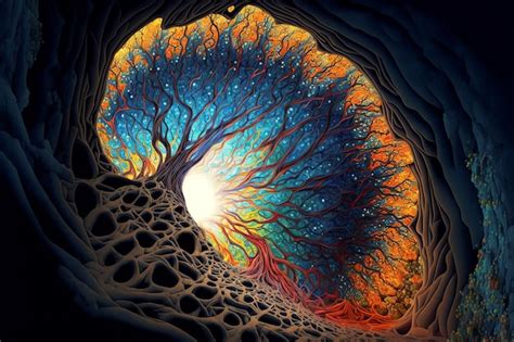 Premium Photo An Infinite Eternal Neural Structure Revolving Around A