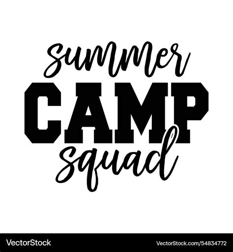 Summer Camp Squad Svg Royalty Free Vector Image
