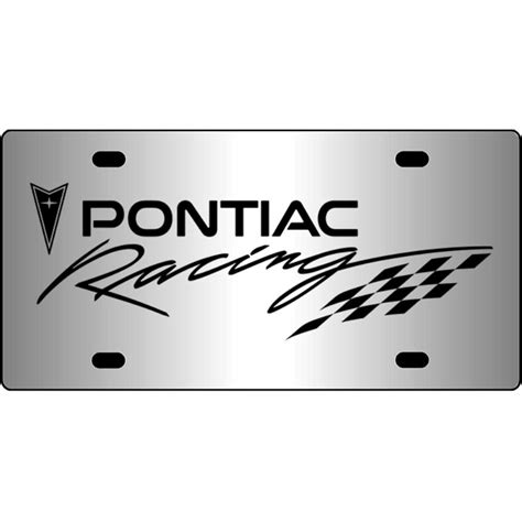 Pontiac Racing Mirror License Plate