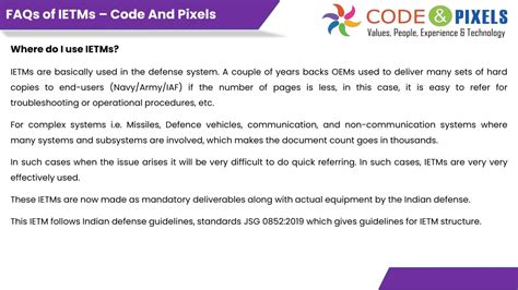 Ppt Frequently Asked Questions Of Ietms Code And Pixels Powerpoint