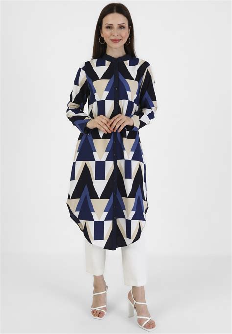 Modanisa Tavin Tunic Dark Blue Zalandode
