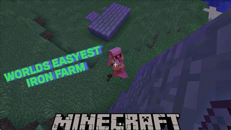 Minecraft Worlds Easy Iron Farm Youtube
