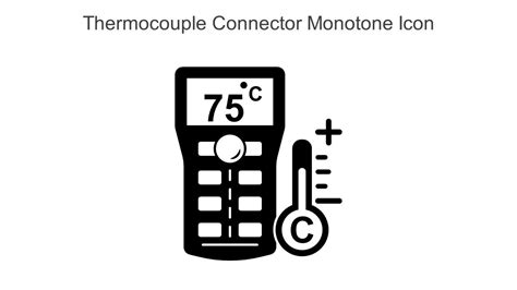 Thermocouple Connector Monotone Icon In Powerpoint Pptx Png And