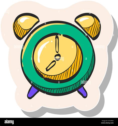 Hand Drawn Clock Icon In Sticker Style Vector Illustration Stock Vector Image And Art Alamy