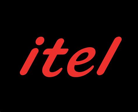 Itel Brand Logo Phone Symbol Name Red Design China Mobile Vector Illustration With Black