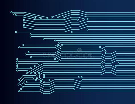 Electronics Board Circuit Board Electronic Hi Tech Pattern Vector Abstract Computer Chip Stock