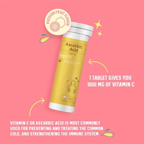 Nutrabliss Ascorbic Acid 1000mg X 10 Effervescent Tabs Lazada Ph