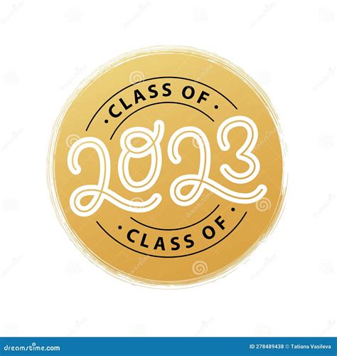 Graduate 2023 Class Of 2023 Lettering Logo Stamp Graduate Design