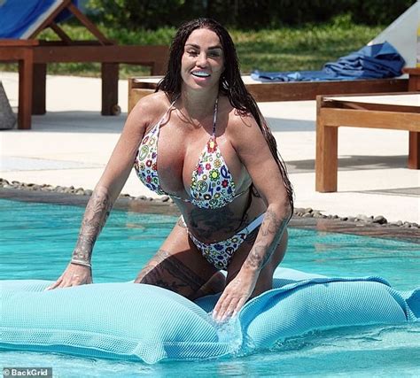 Katie Price Flaunts Her Biggest Boobs Ever In A Tiny Graphic Printed