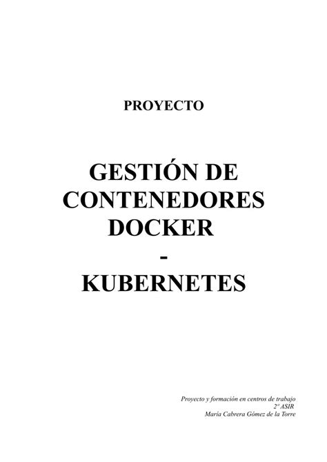 PDF de programación Proyecto gestión de contenedores Docker Kubernetes