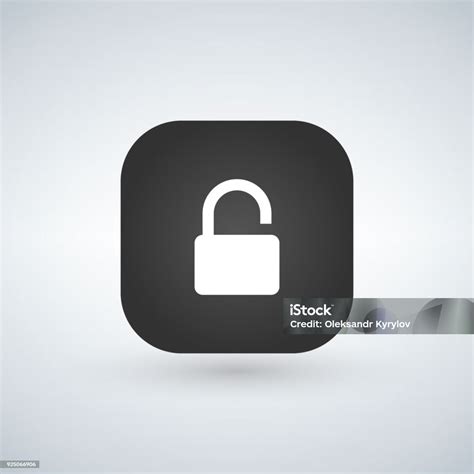 Vetores De Botão De App De Ícone De Bloqueio Ilustração Em Vetor