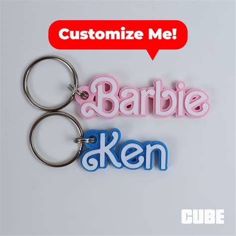 🗝️ Customizable Barbie Keychain・ Stl File For 3d Printing・cults