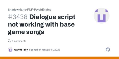 Dialogue Script Not Working With Base Game Songs · Issue 3438