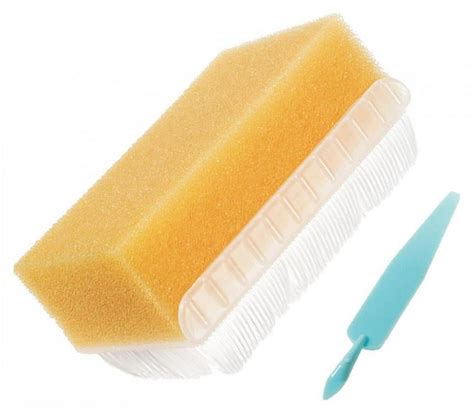E Z Scrub Brown Impregnated Scrub Brush Polyethylene Bristles Sponge