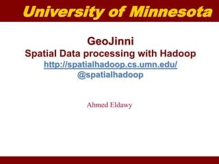 Spatial Data Processing With Hadoop PPT