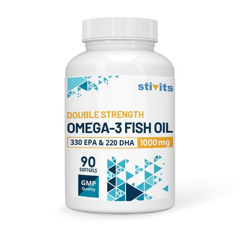 Double Strength Omega 3 Fish Oil 1000 Mg 330 Epa And 220 Dha Stivits