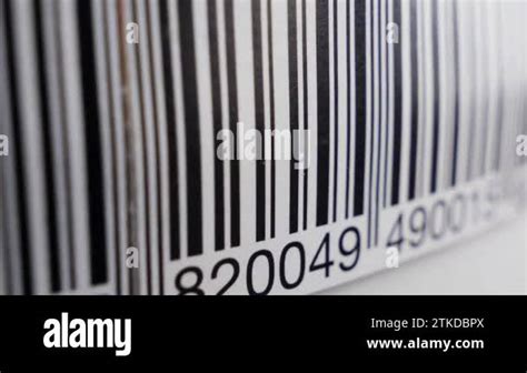 Barcode Label Scanning With Red Laser Strip Production Line Close Up