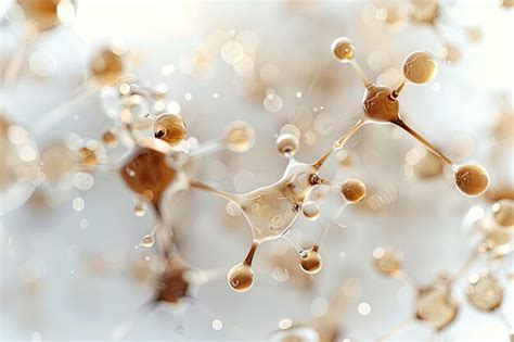 Detailed Visualization Of A Caffeine Molecule In A Coffee Lab Premium