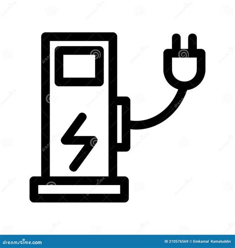 Ilustracja Wektora Symbolu Odizolowanego Symbolu Ikony Lub Logo Stacji ładowania Ilustracja