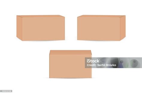 Kotak Paket Kardus Mockup Terisolasi Pada Latar Belakang Putih