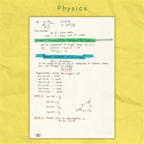 class 11 physics notes physics handwritten aesthetic notes