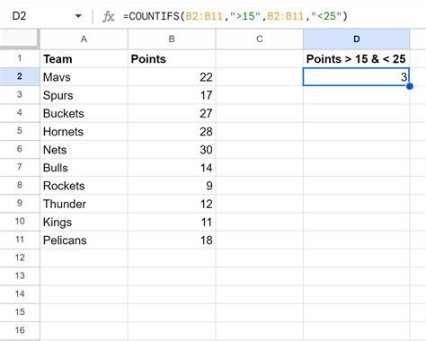 How Do I Use Google Sheets To Count The Number Of Cells That Are Greater Than A Certain Number