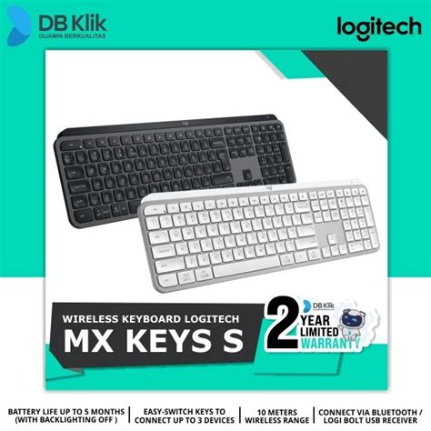 Jual Keyboard Logitech Mx Keys S Wireless Bluetooth Smart Backlight