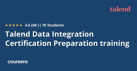 Talend Data Integration Certification Preparation Training Coursera