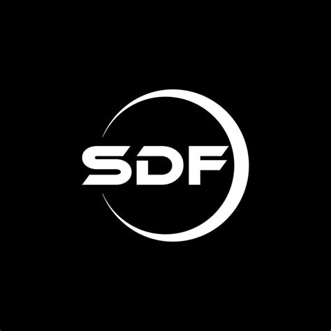Sdf Letter Logo Design In Illustration Vector Logo Calligraphy
