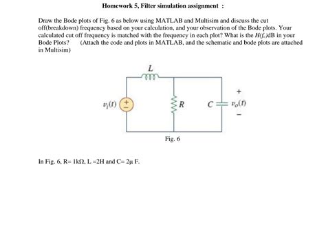 Solved Draw The Bode Plots Of Fig As Below Using MATLAB Chegg