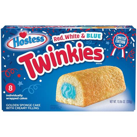 Hostess Red White Blue Twinkies Limited Edition Holiday Snack Cakes