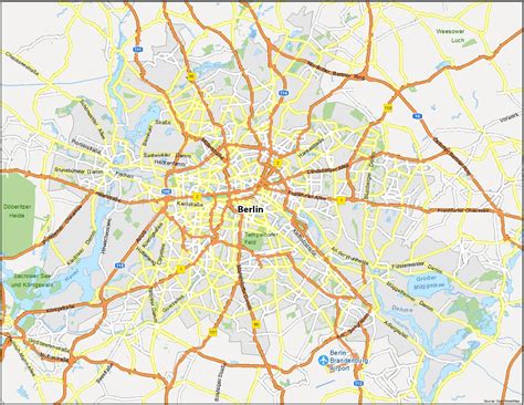 Map Of Berlin Area Germany