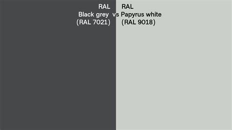 Ral Black Grey Vs Papyrus White Side By Side Comparison