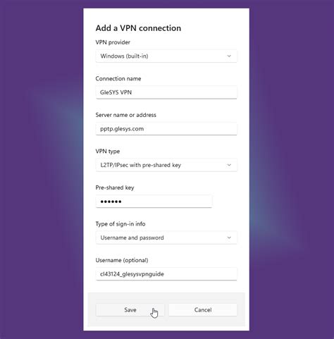 How To Setup Glesys Vpn L2tpipsec On Windows 11