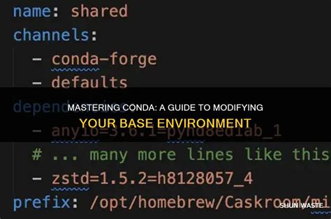 Mastering Conda A Guide To Modifying Your Base Environment Shunwaste