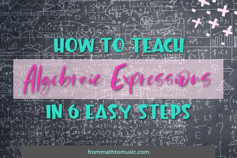 How To Teach Algebraic Expressions In Easy Steps From Math To Music