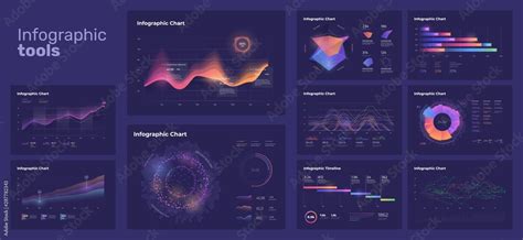 dashboard infographic template with big data visualization ui elements