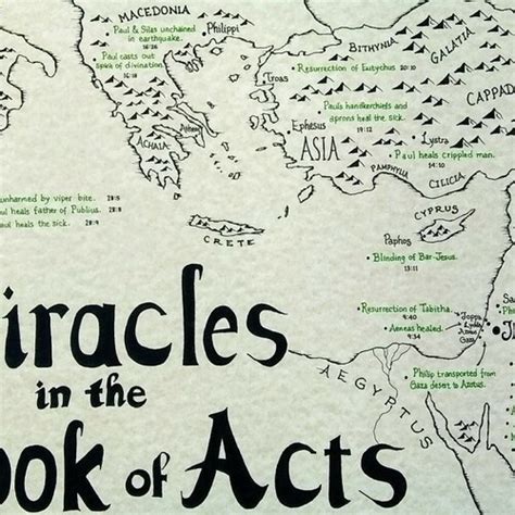 Miracles Of Jesus Christ Map Etsy