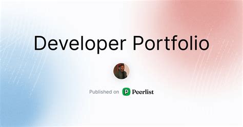 developer portfolio peerlist