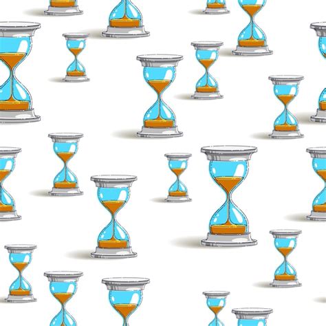 Premium Vector Hourglasses Seamless Background Backdrop For Website