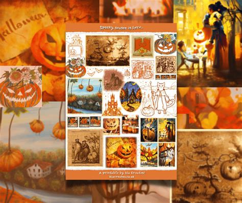Spooky Season Printable Halloween Journaling Ephemera Download