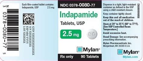 Indapamide Package Insert