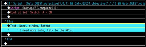 RMMV Galv S Quest Log Using Conditional Branch To Detect If The